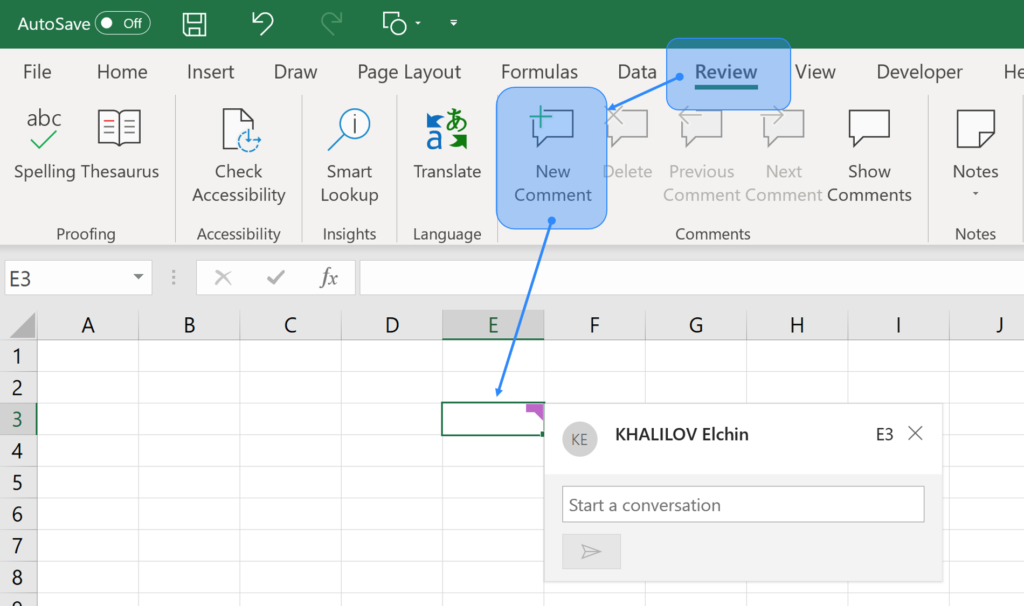 Excel 2019 – Notes vs. Comments - Excel.Az